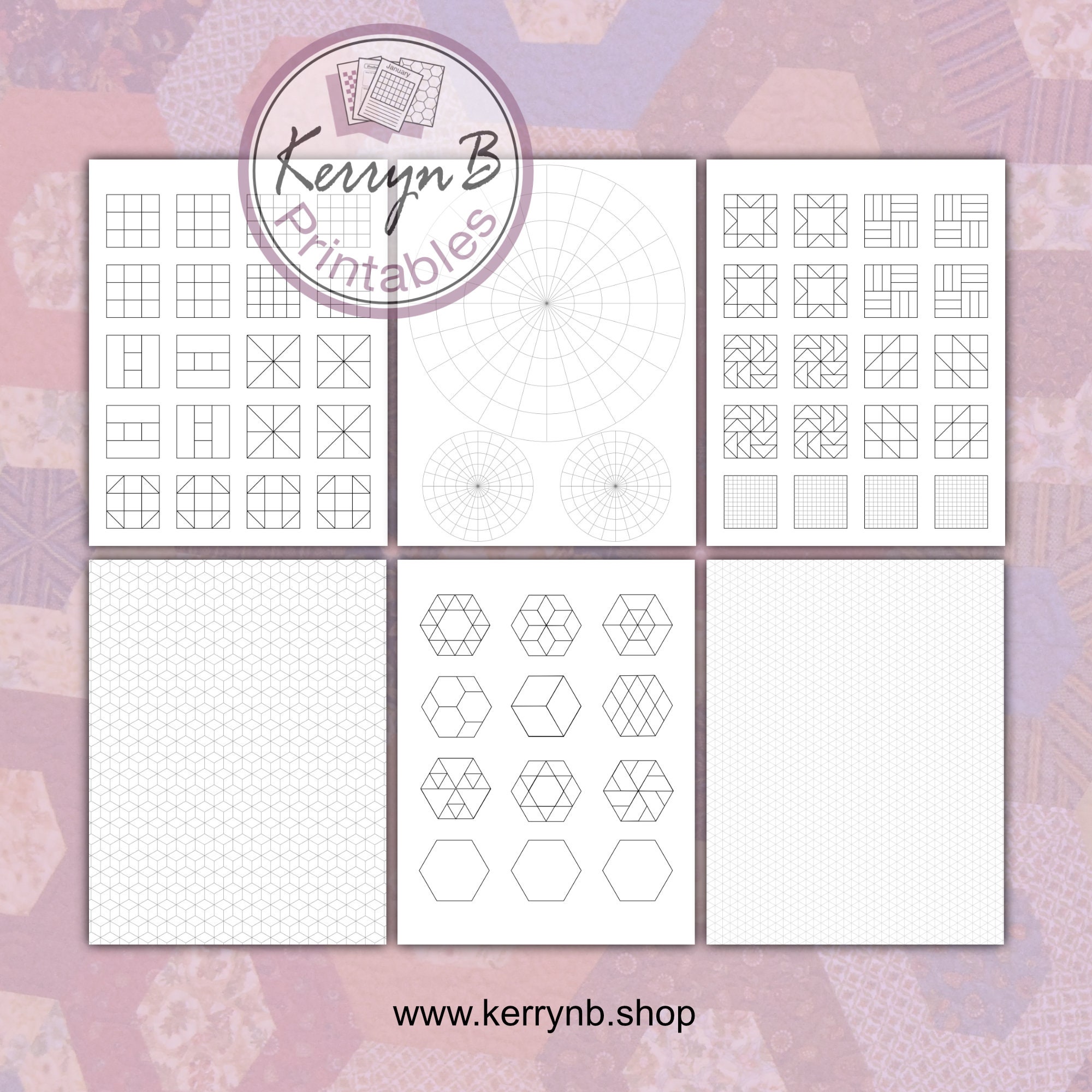 Quilting Graph Paper and Blocks, Printable Quilt Planning Pdf, Quilt ...