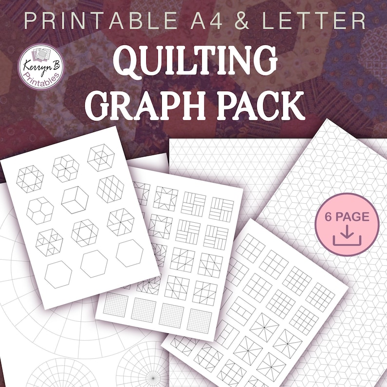 Quilting Graph Paper and Blocks, Printable Quilt Planning Pdf, Quilt ...