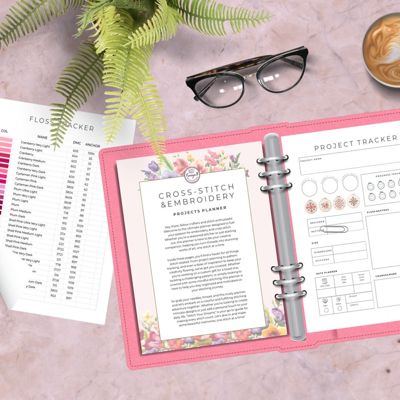 Cross Stitch and Embroidery Project Planner With 18 Page Floss Colour ...
