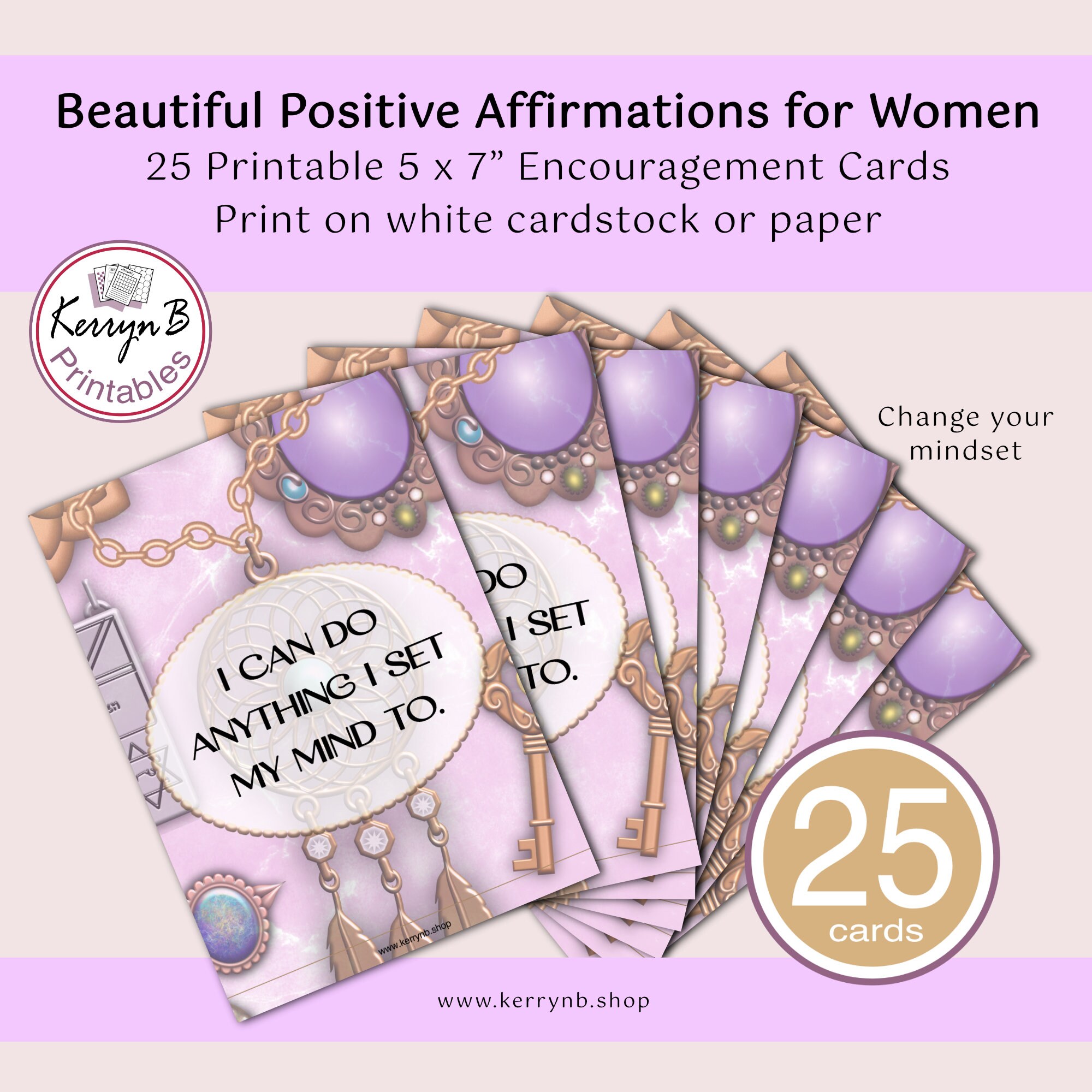 Encouraging Affirmation Cards for Women, Encouragement Cards Set 25 ...
