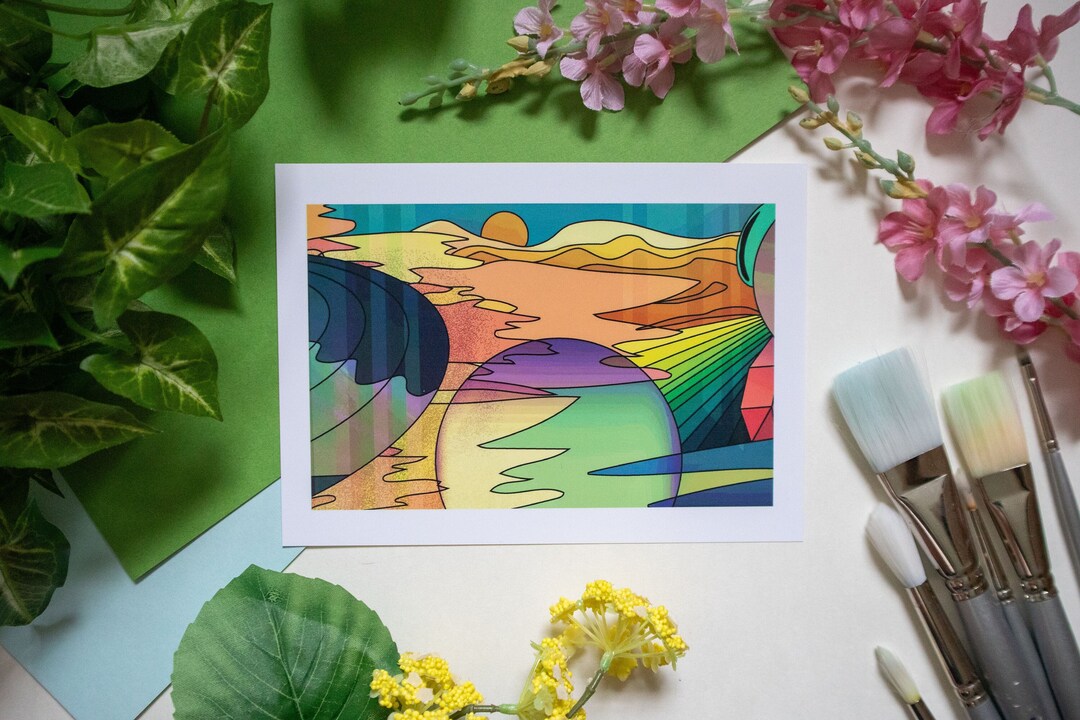 Funky Abstract Desert Scene: Beautiful Fine Art Print | Matte Photo ...