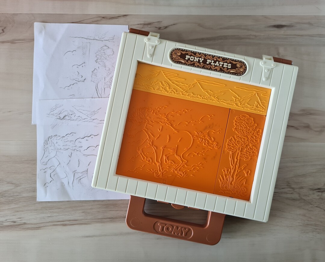 Vintage 1982 Tomy Pony Plates Stencil Kit - Etsy