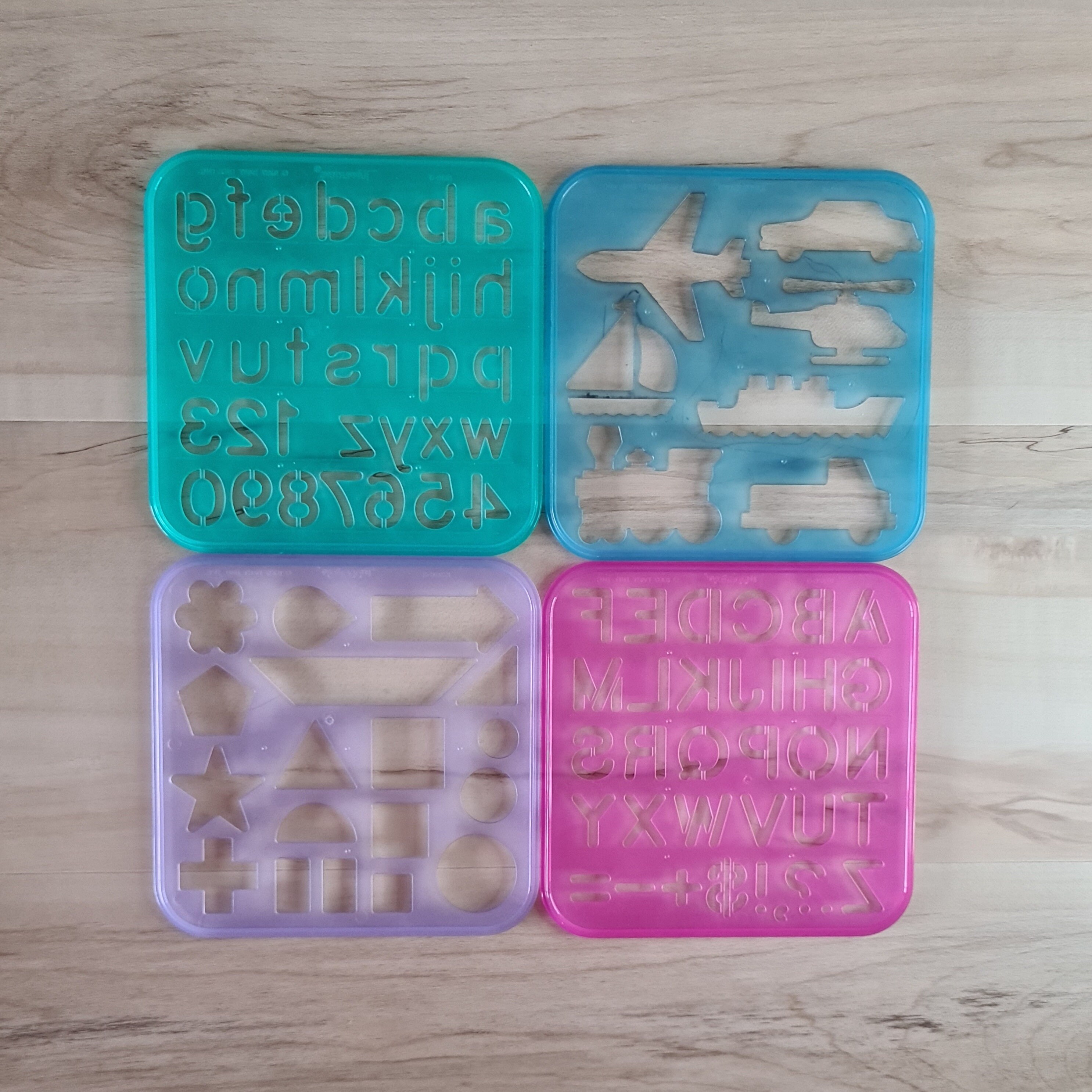 Tupperware Tuppertoys Stencil Art Set of 8 - Etsy