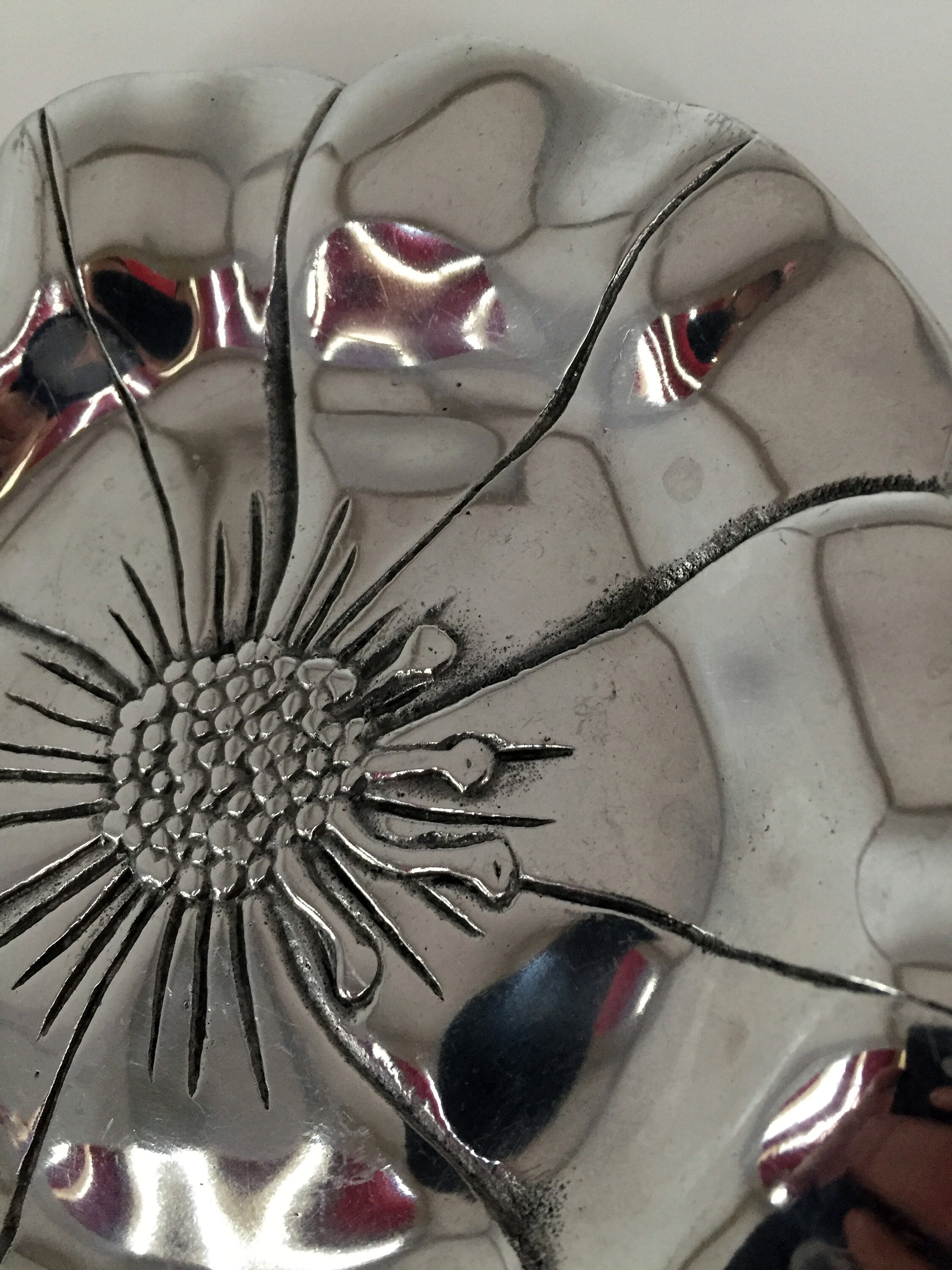 Hacienda Real Pewter Flower Dish - Etsy