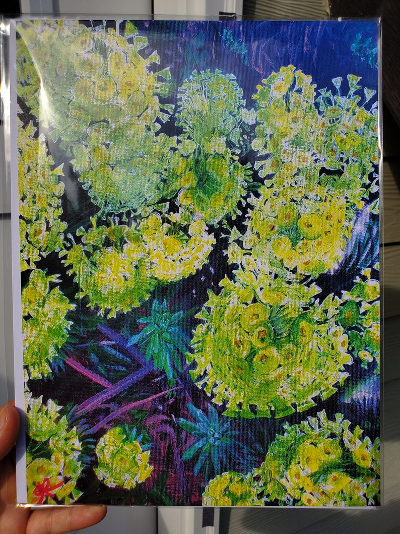 Hyperactive Mind, Euphorbia Rigida, 9x12 Art Print, Gloss - Etsy
