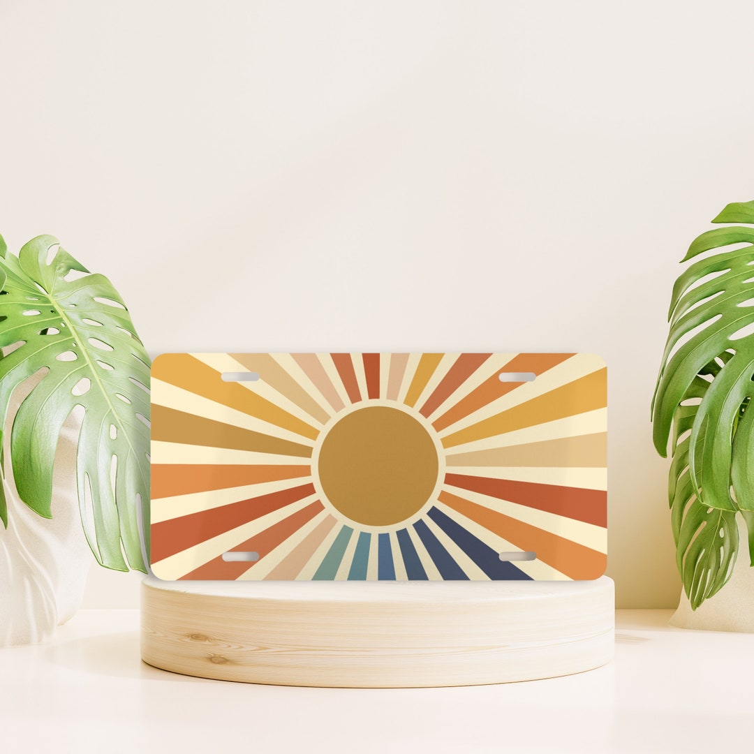 Retro License Plate Sunshine License Plate Vintage License - Etsy