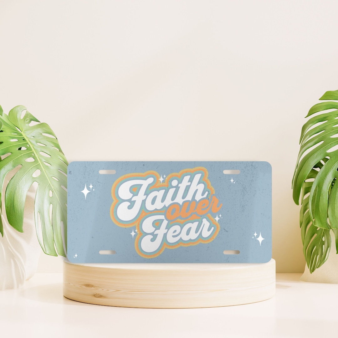 Christian License Plate, Retro Front License Plate, Faith License Plate ...