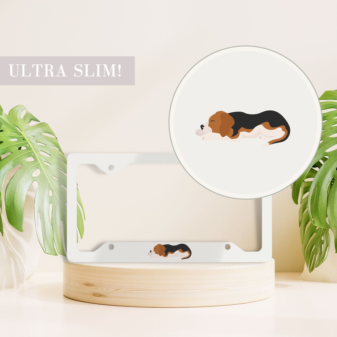 Puppy License Plate Frame, Beagle License Plate Frame, Dog Mom License ...