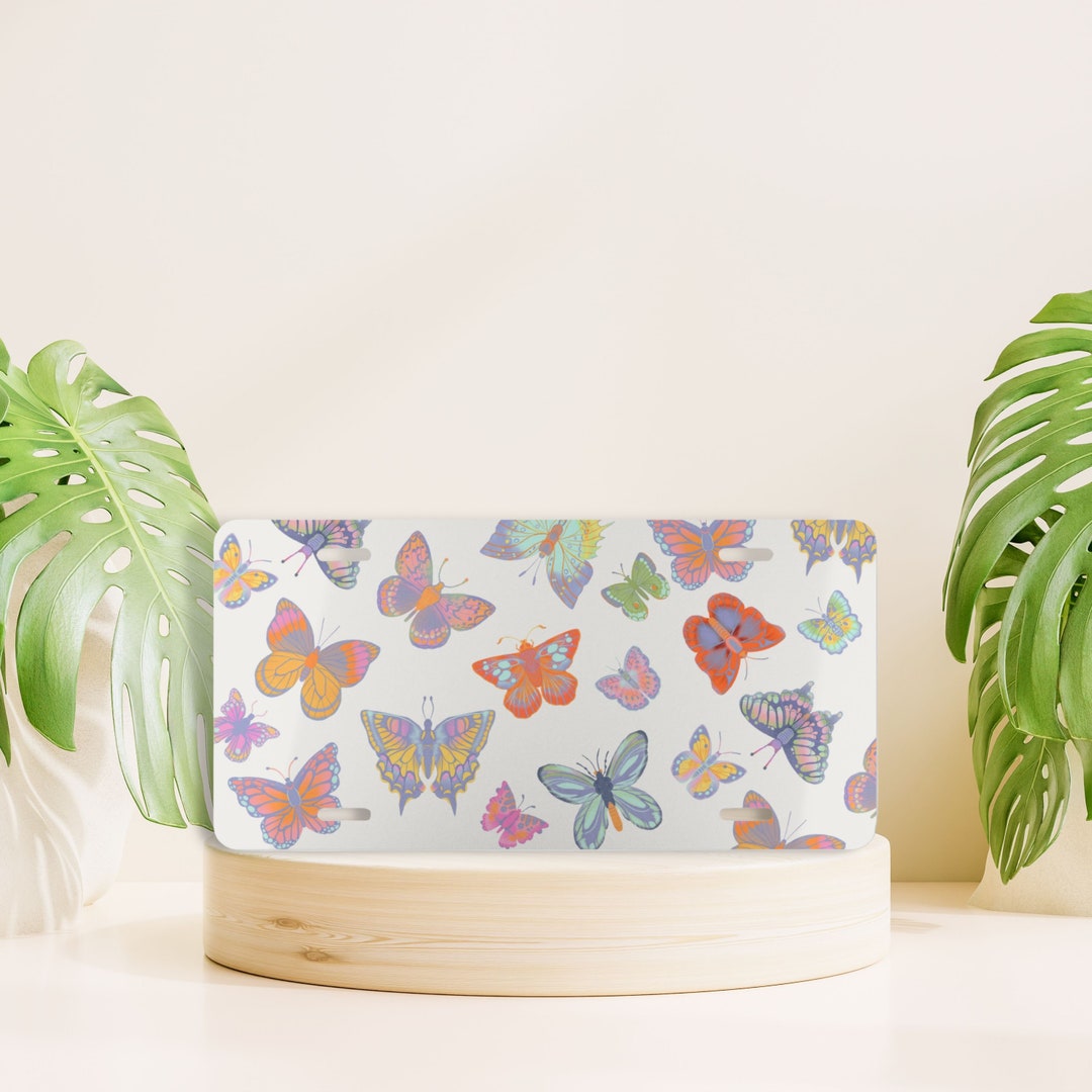 Butterfly License Plate, Retro Front License Plate, Nature Lover Gift ...