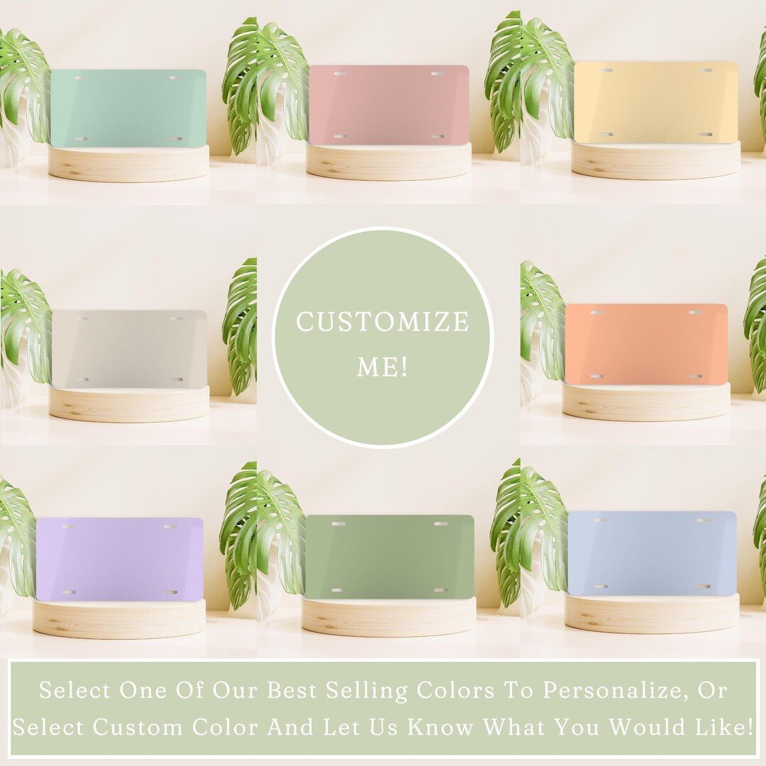 Custom License Plate Name Plate Personalized Front License - Etsy