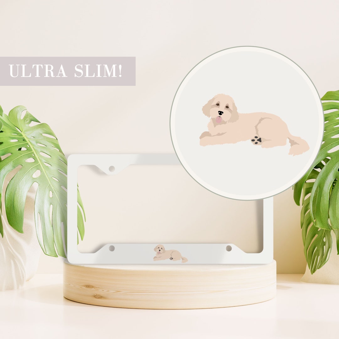 Dog License Plate Frame, Golden Doodle License Plate Cover, Doodle Mom ...