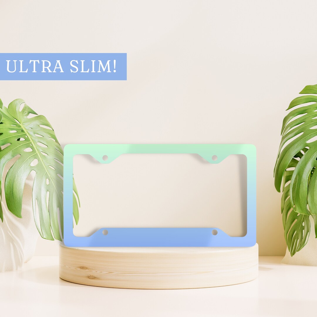 Blue and Green Gradient License Plate Frame, Ombre License Plate Frame ...