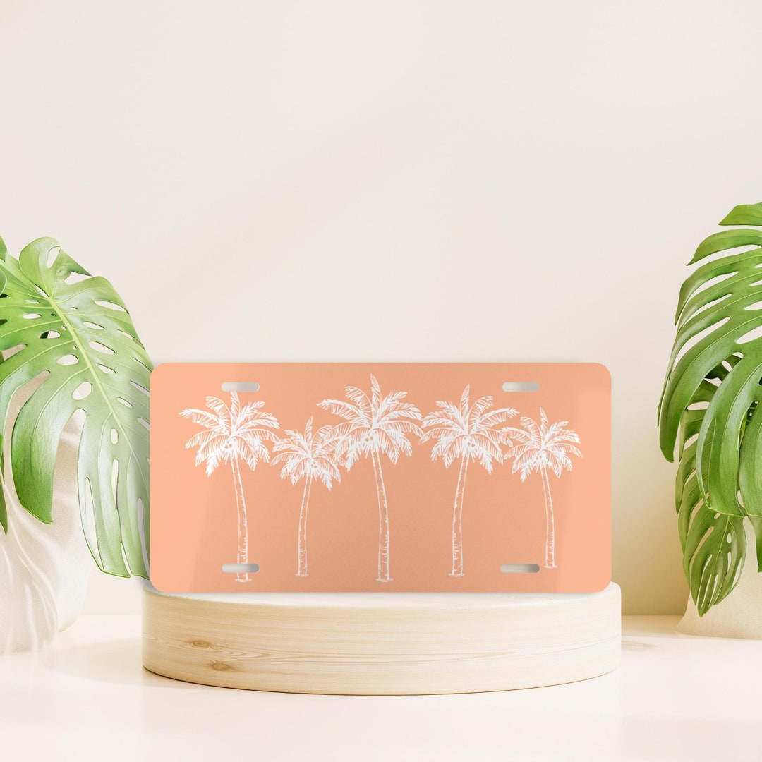 Orange License Plate, Coastal Front License Plate, Cute Car Accessory ...