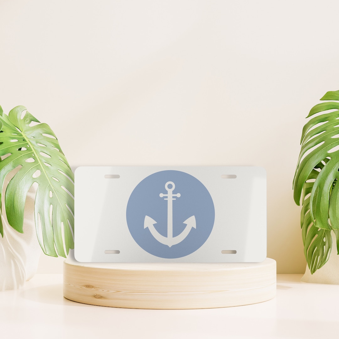 Coastal License Plate, Boat Anchor Decor, Nautical Front License Plate ...