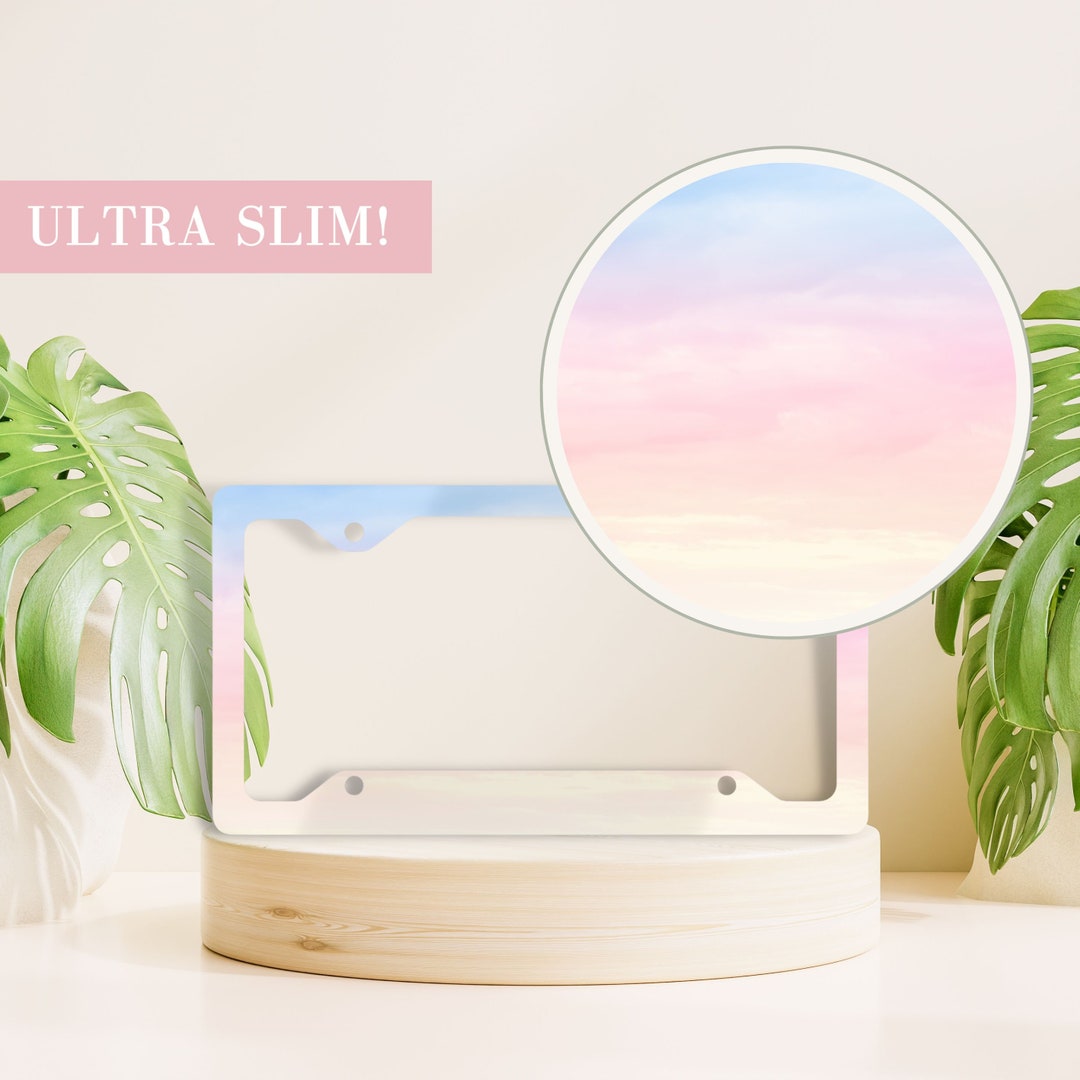 Pastel Rainbow License Plate Frame, Watercolor License Plate Frame ...