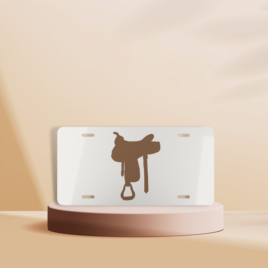 Western Saddle License Plate, Horseback Riding License Plate, Cowgirl ...