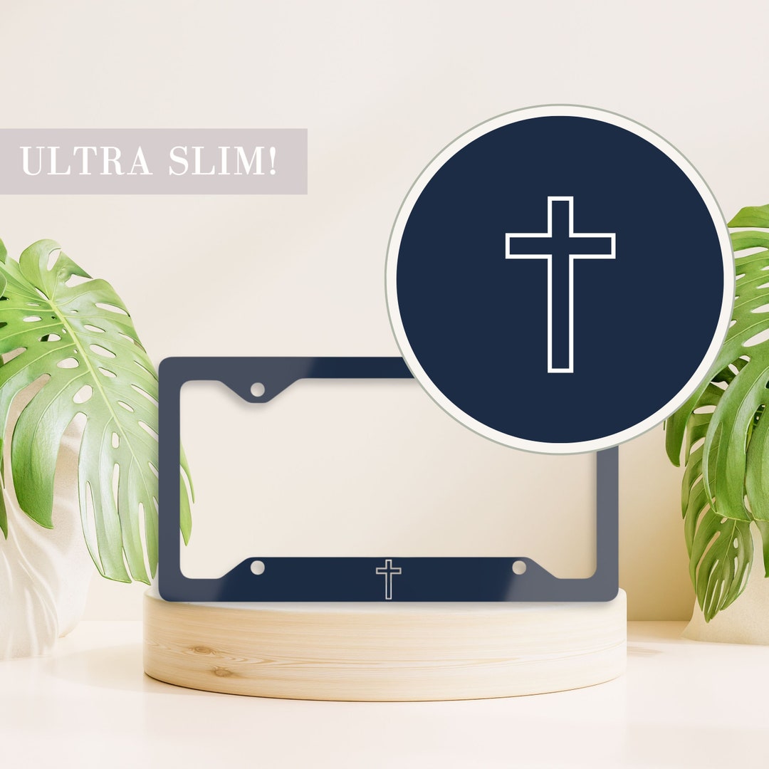 Christian License Plate Frame, Navy License Plate Cover, Cross License ...
