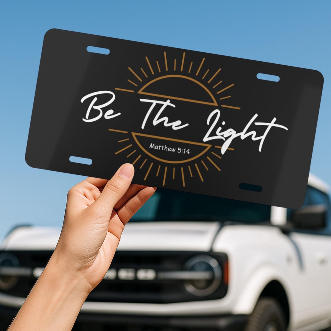 Bible Verse Front License Plate, Matthew 5:14 - Etsy