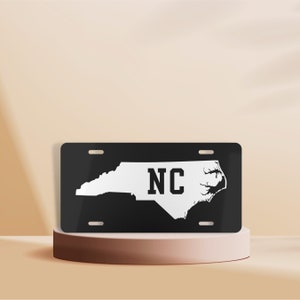 North Carolina License Plate, Black Front License Plate, Cute Car ...