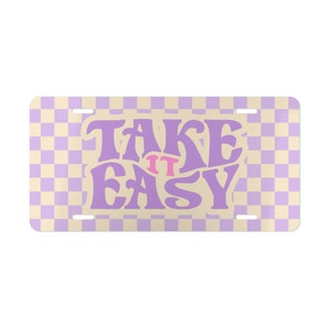 Retro License Plate, Purple License Plate, Colorful Vanity License ...