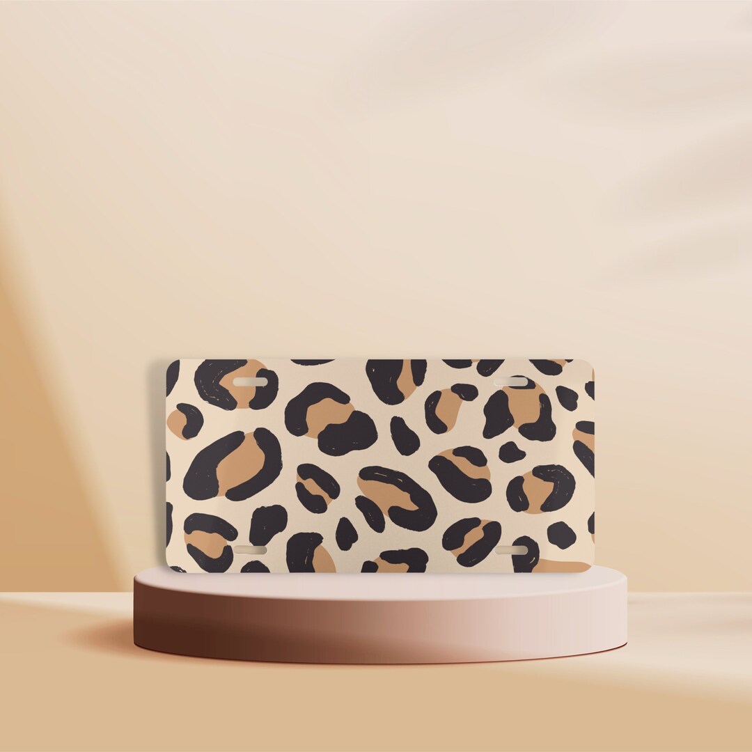 Cheetah Print Vanity License Plate, Cheetah License Plate, Animal Print ...