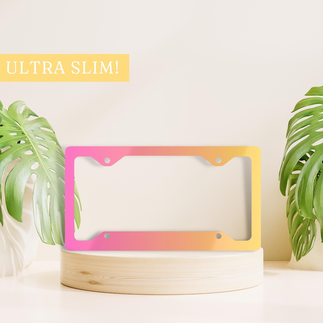 Pink License Plate Frame, Cute License Plate Frame, License Plate ...