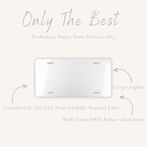 Wildflower License Plate, Floral Front License Plate, Minimal Flowers ...