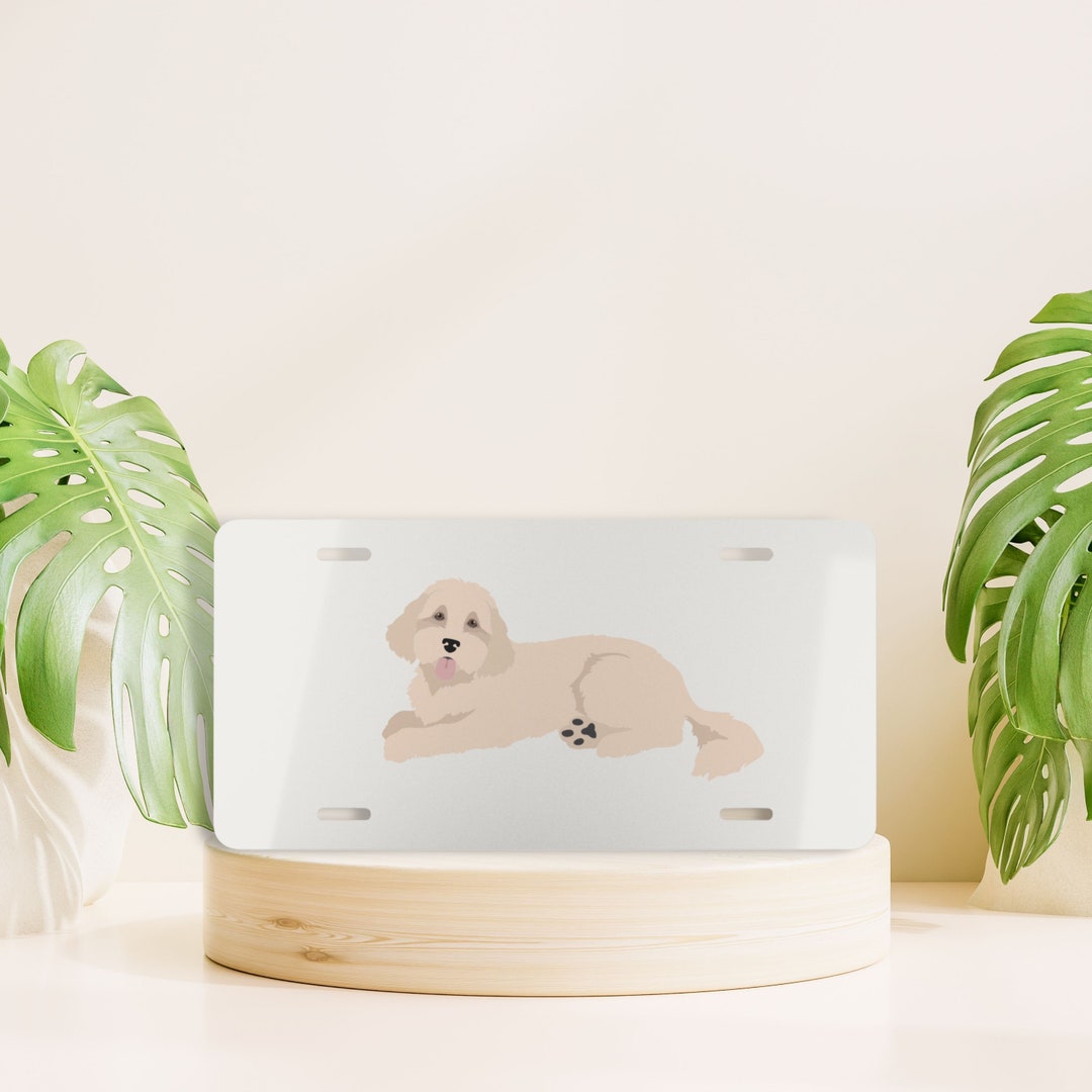Golden Doodle License Plate, Dog Mom Front License Plate, Cute Car ...