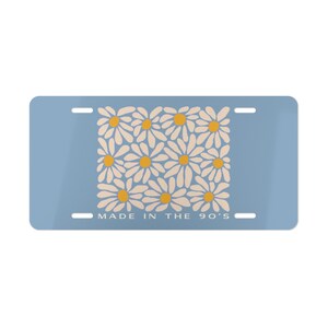 Floral License Plate, Retro Front License Plate, Made in the 90's ...