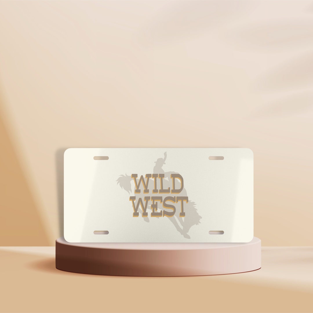 Western License Plate, Wild West License Plate, Horse Vanity License ...