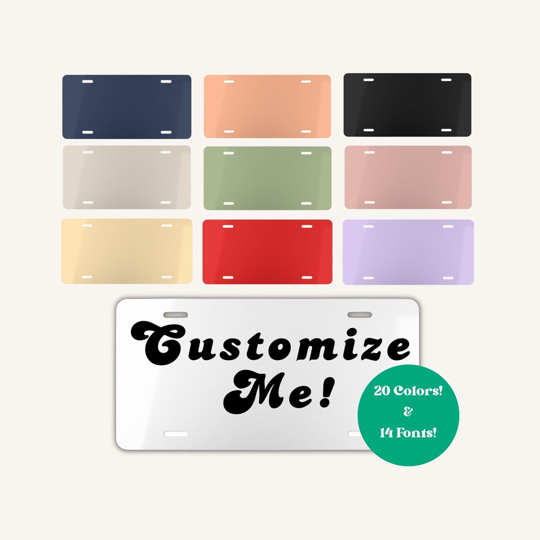 Custom License Plate, Name Plate, Personalized Front License Plate ...
