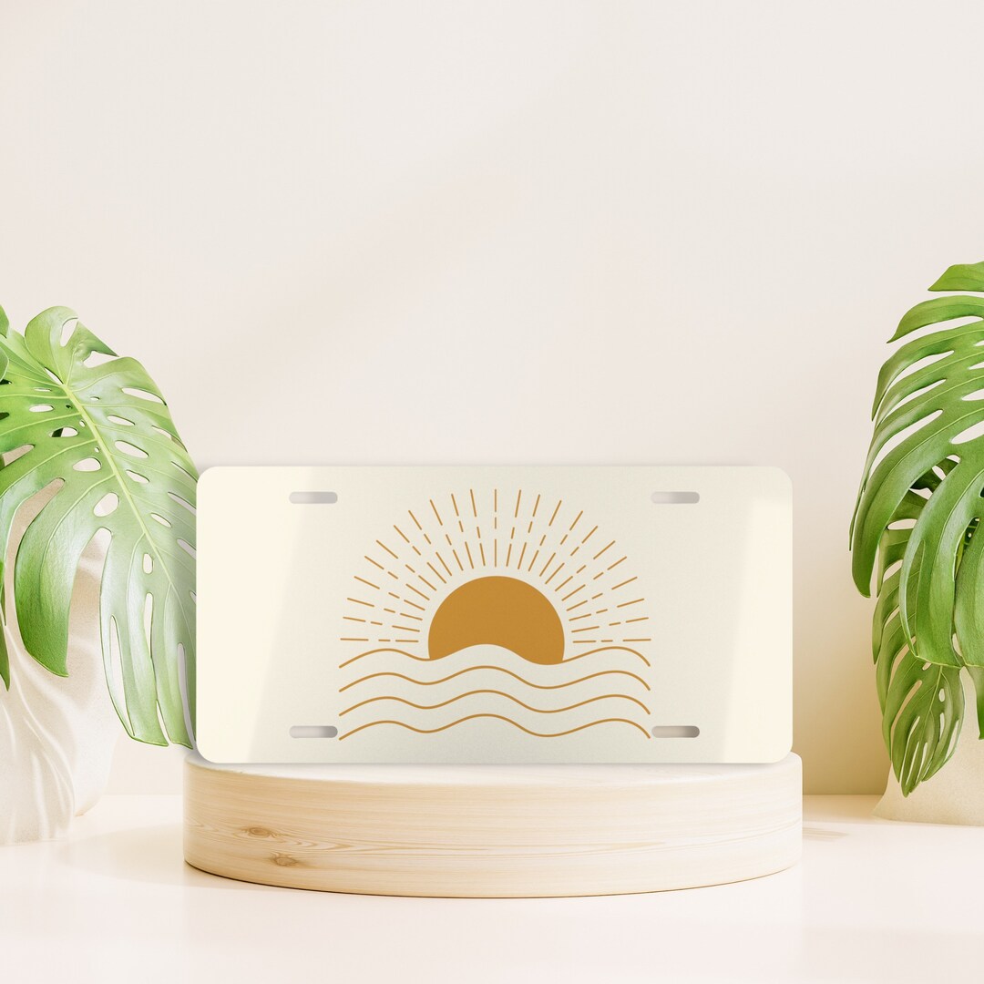 Sunshine License Plate, Coastal Front License Plate, Boho Vanity ...
