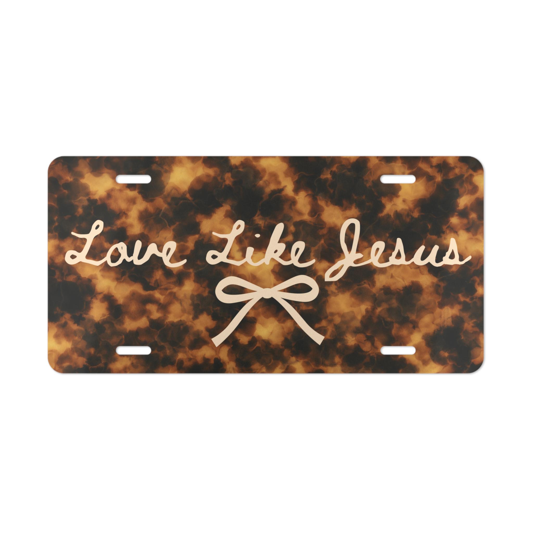 Love Like Jesus Tortoise Shell Christian License Plate, Girly Car ...