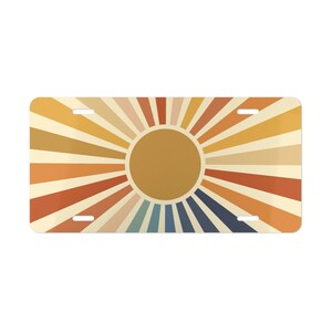 Retro License Plate, Sunshine License Plate, Vintage License Plate ...