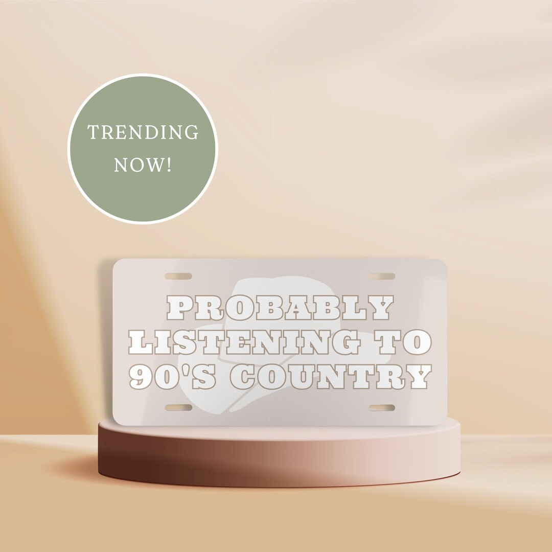 Western License Plate, 90s Country Gift, Country Music License Plate ...