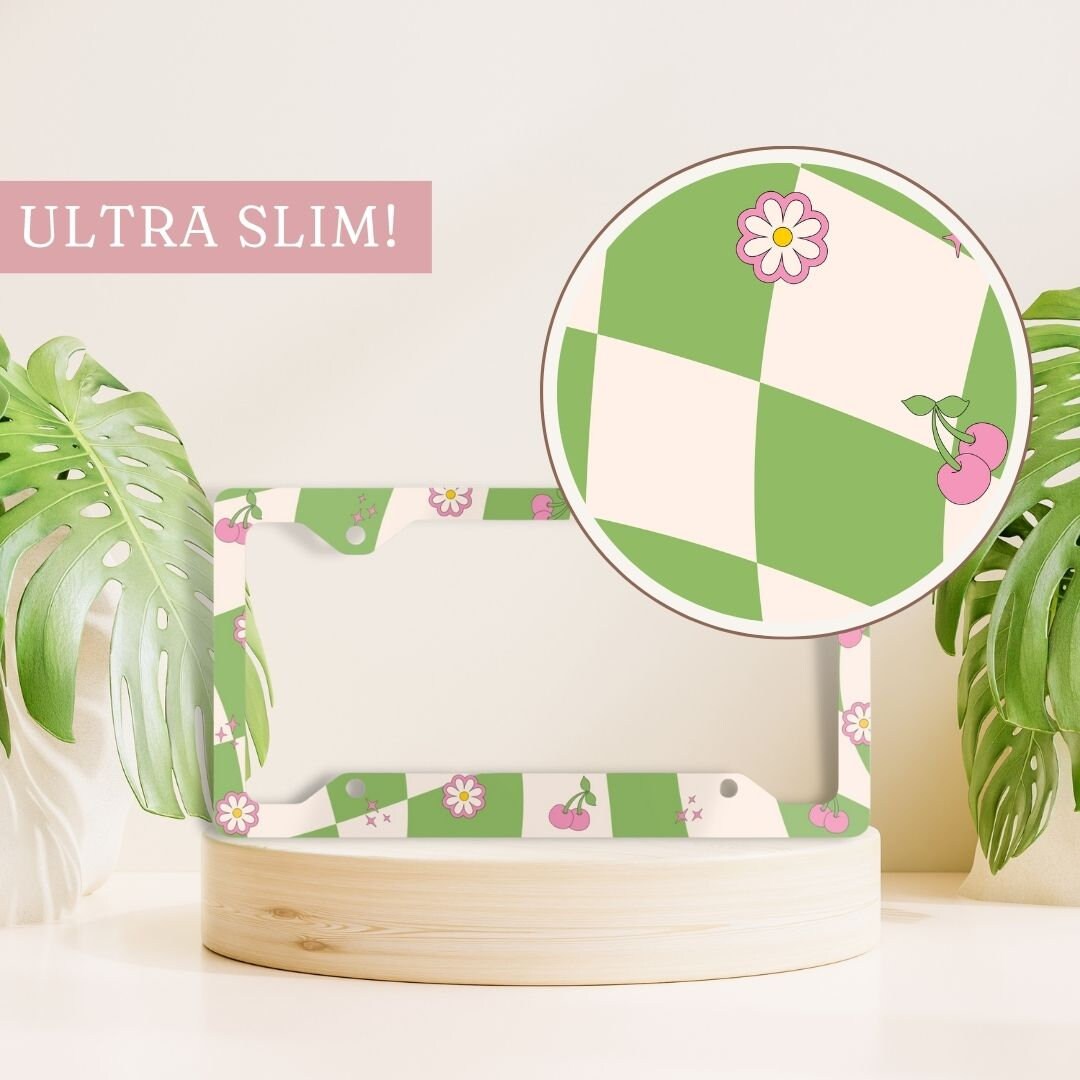 Trendy License Plate Frame, Retro License Plate Frame, Girls License ...