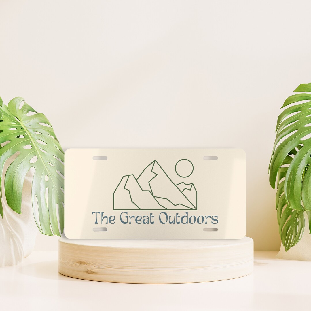 Great Outdoors License Plate, Mountain License Plate, Camping License ...