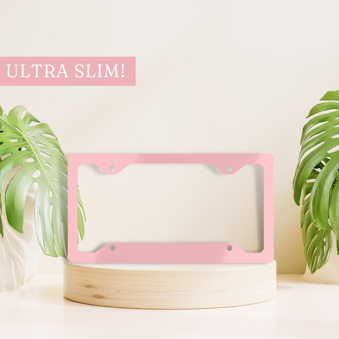 Pink License Plate Frame, License Plate Holder, Car Accessories, Cute ...