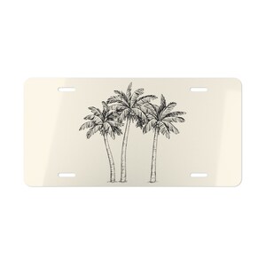 Palm Tree License Plate, Cute Coastal License Plate, Beach Vanity ...
