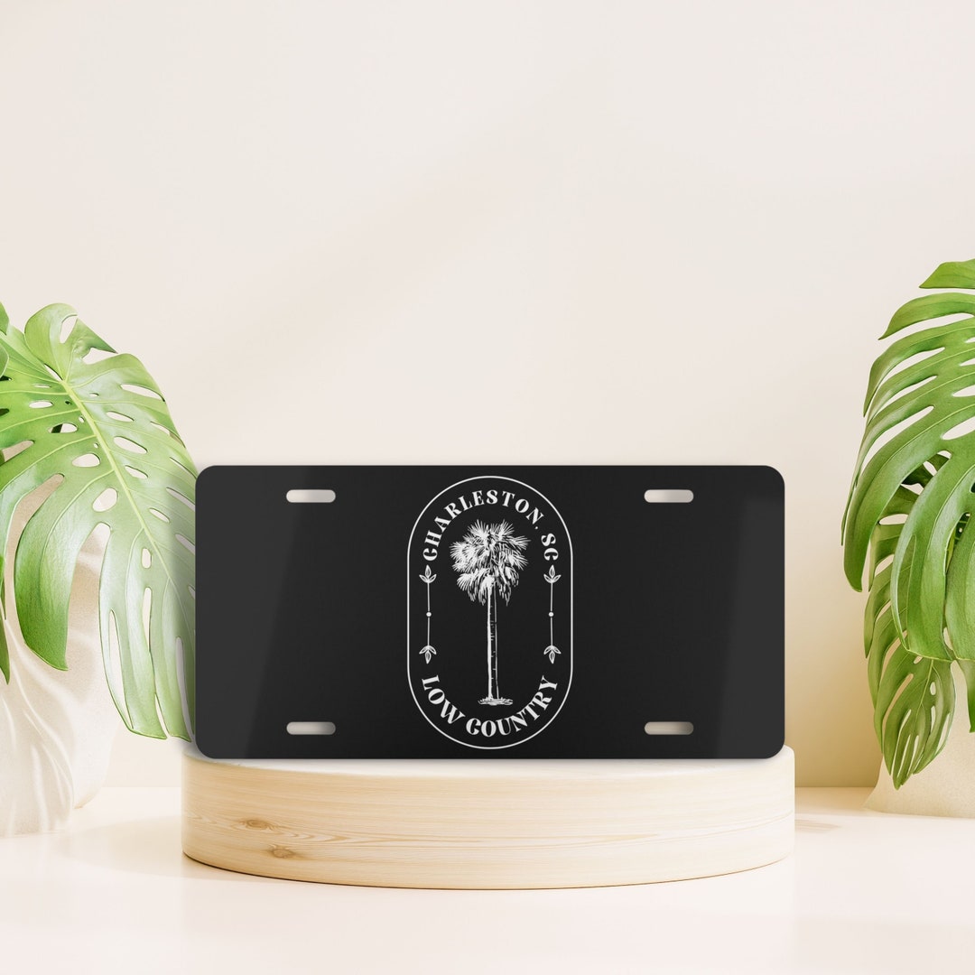 Charleston Front License Plate, Black License Plate, South Carolina ...