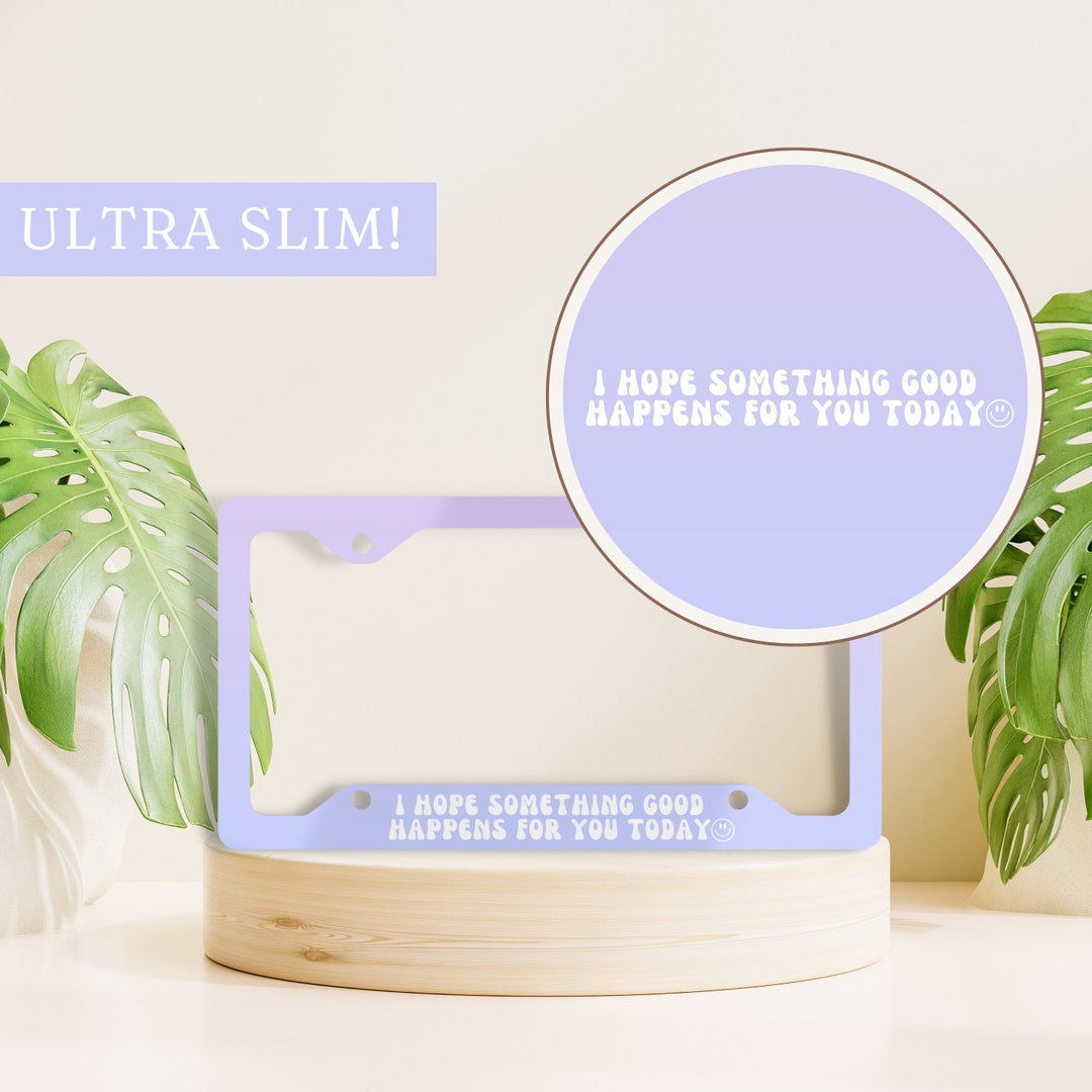 Positivity Periwinkle License Plate Frame, Purple License Plate Holder ...