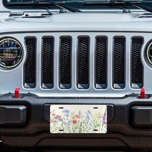 Wildflower License Plate Cute Floral License Plate Cute Car - Etsy