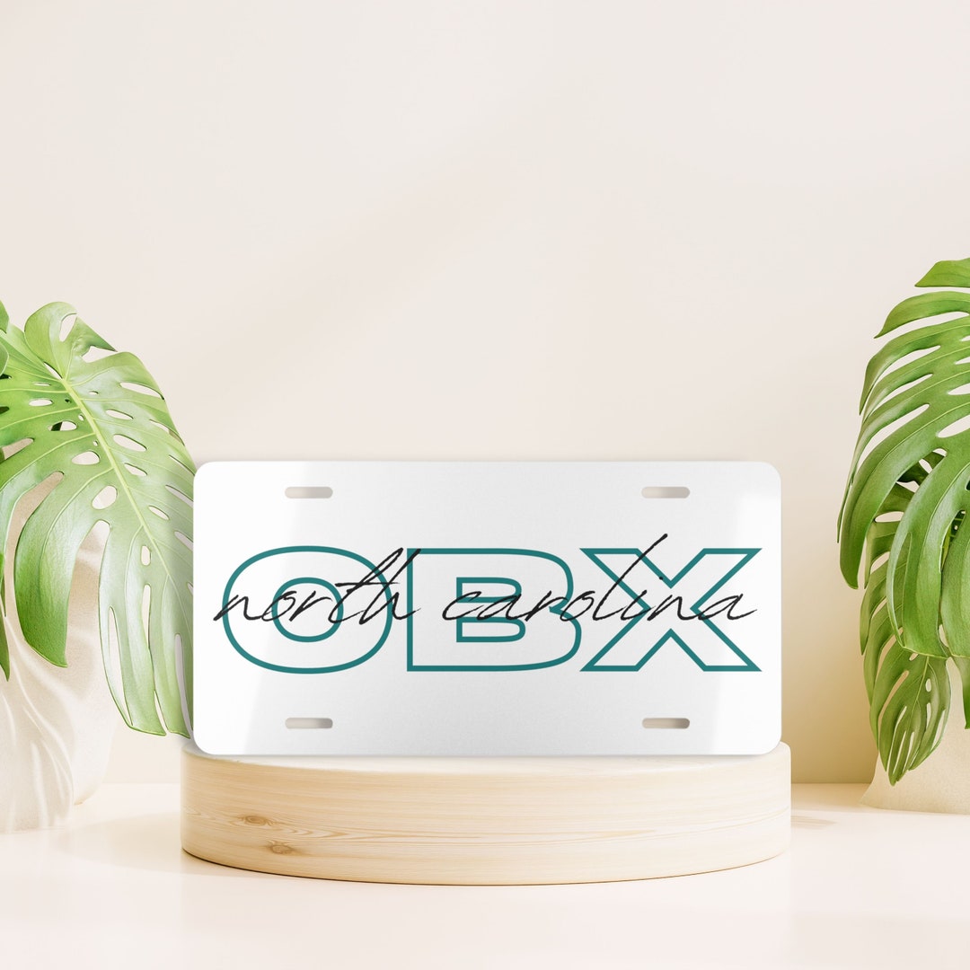 Teal OBX License Plate, Outer Banks North Carolina, OBX North Carolina ...