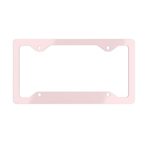 Soft Pink License Plate Frame, Pink License Plate Holder, Metal License ...