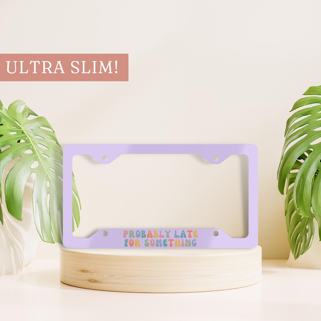 Funny License Plate Frame, Purple License Plate Frame, Cute License ...