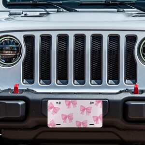 Pink License Plate, Bow Front License Plate, Girly License Plate, Cute ...