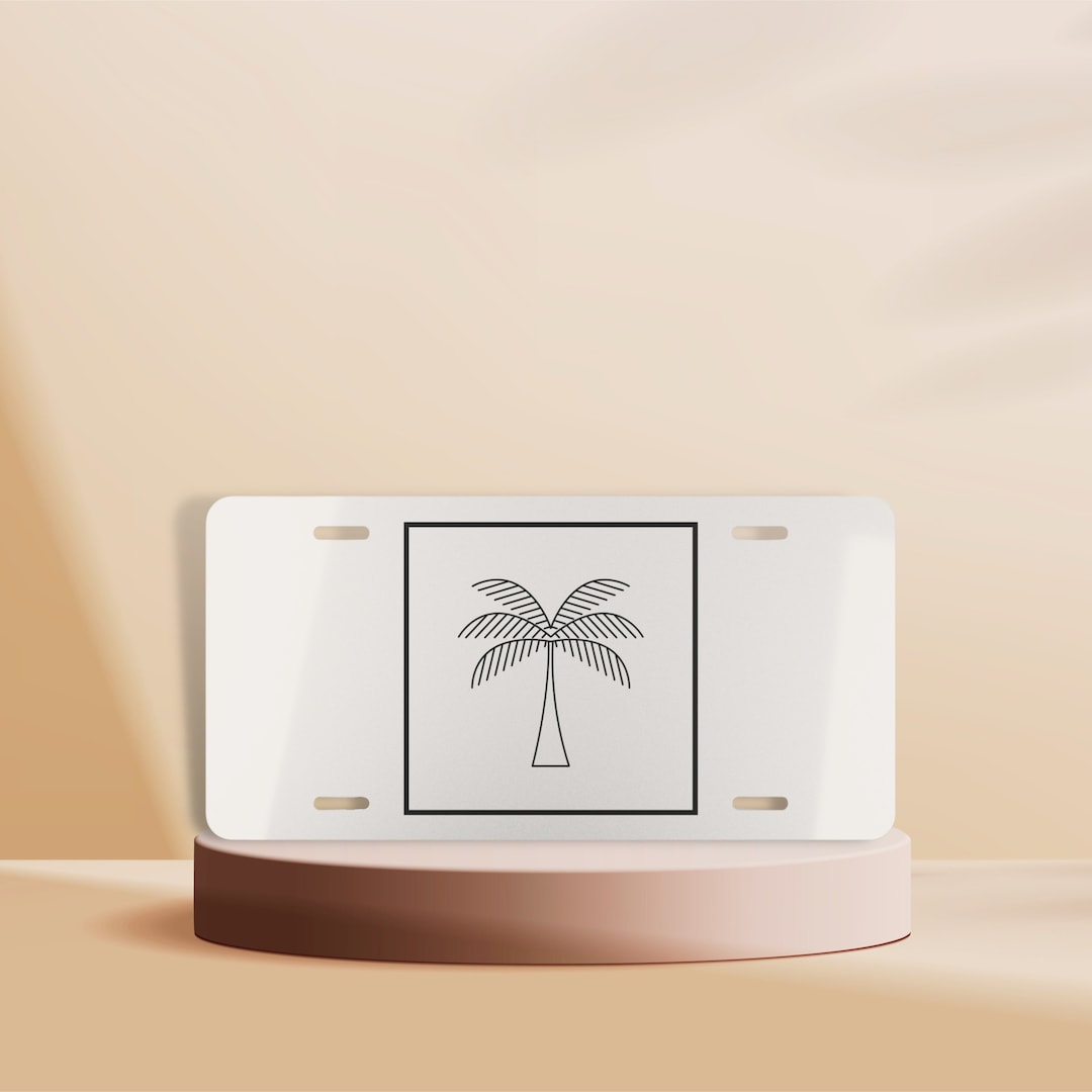 Beach License Plate, Coastal License Plate, Palm Tree License Plate ...