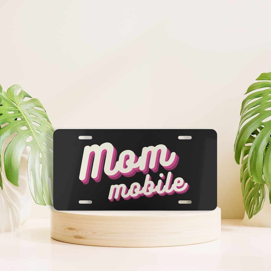 Mom Mobile License Plate, Pink Front License Plate, Mama Vanity License ...