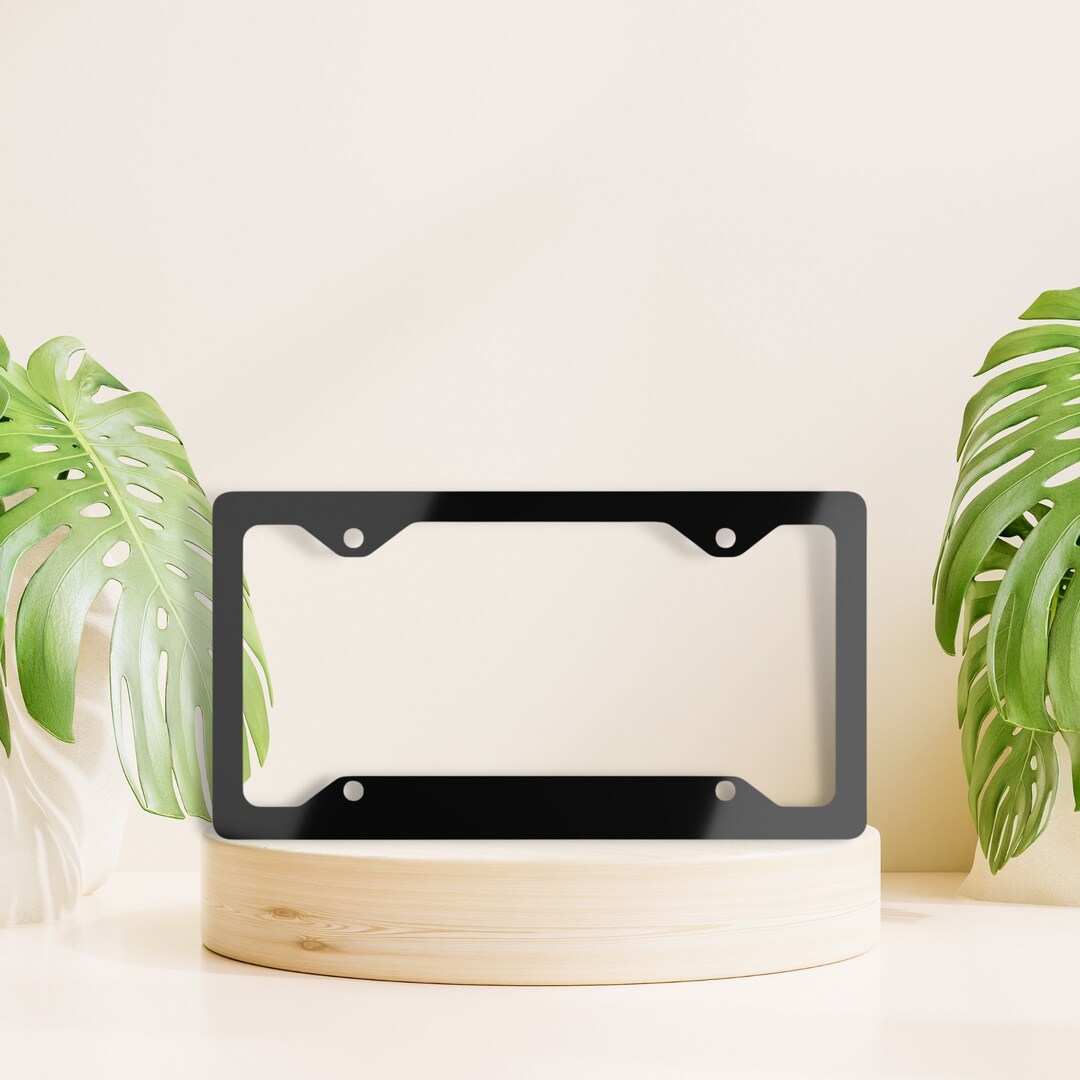 Black License Plate Frame, Vanity Plate Frame, Minimal License Plate ...