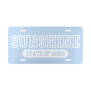 Sunshine License Plate, Summer License Plate, Light Blue Front License ...